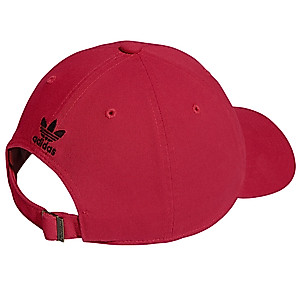 adidas Originals Men's Originals Relaxed Strapback, Scarlet/Black, One Size