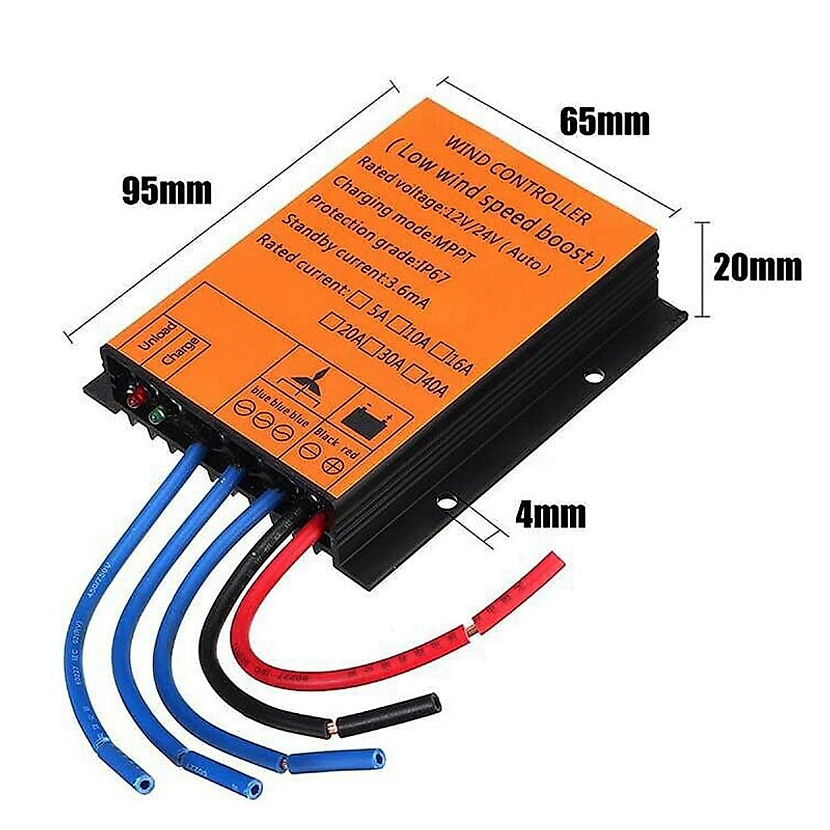 FEICHANGHAO Efficient 12000W Waterproof MPPT Charge Controller,DC12V24V 48V IP67 Wind Turbines Generator Battery Charge Controller Regulator,48v