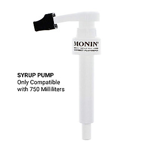 Monin - Syrup Pump, Only Compatible with 750 Milliliters Glass Bottles of Monin Syrup, Tip Cover Included, Approximately ¼ Fluid Ounce Per Pump