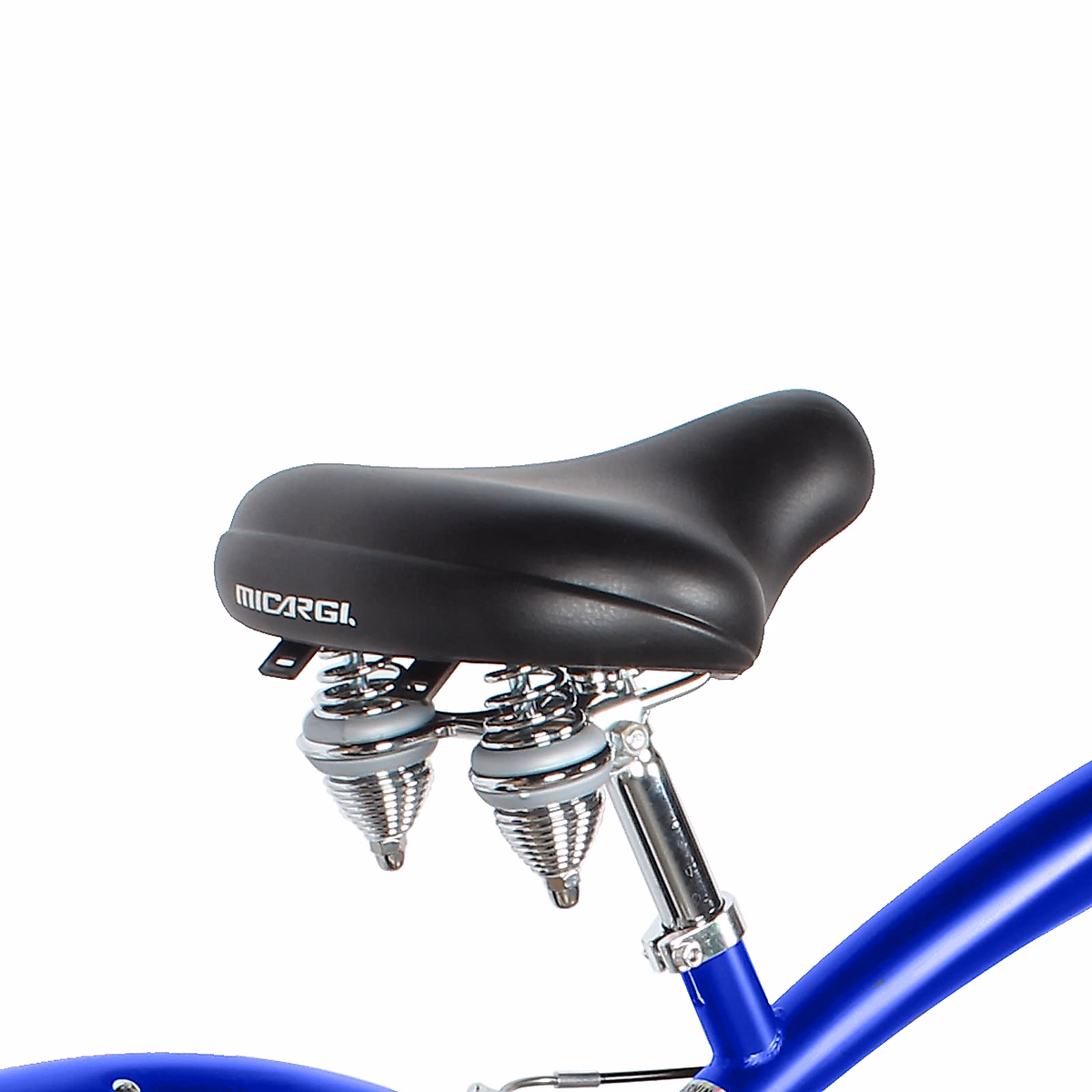 MICARGI Rover Lightweight Beach Cruiser Bike for Men, Adult,24 Inch Wheels, Featuring Steel Step-Over Step Through Steel Frame, 7 Speed Coaster Brake, Hybrid Bike, Complete Cruiser Bikes, Blue