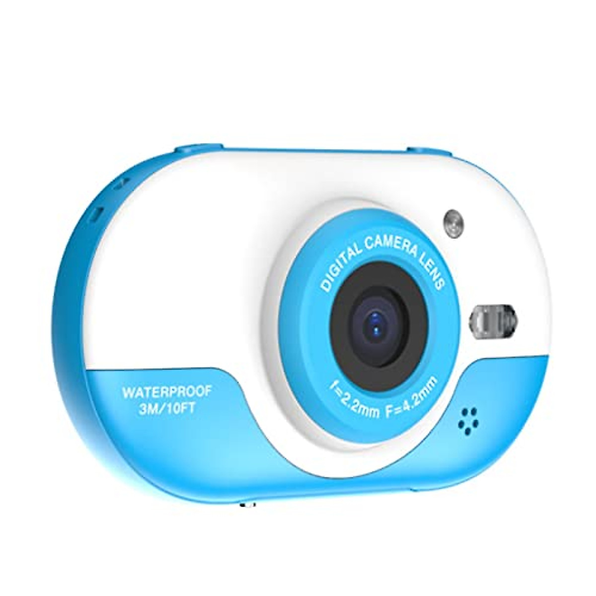 Niaviben Mini Portable Digital Camera for Kid's Waterproof Camera Front and Rear Dual 24 Million Pixel Compact Camera 2.4 Inch Blue
