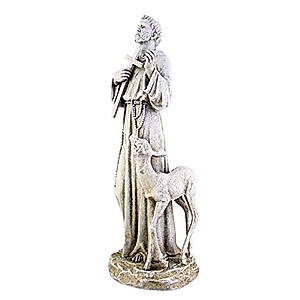 Saint Francis of Assisi with Deer Resin Home Garden Statue, 14 Inch