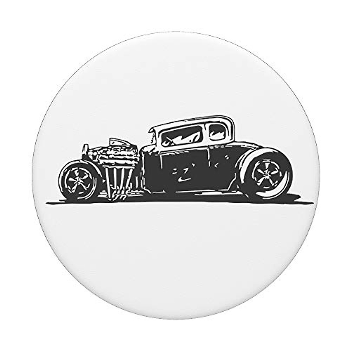 Hot Rod Rust Racer Vintage Graphic Old Muscle Car PopSockets Swappable PopGrip