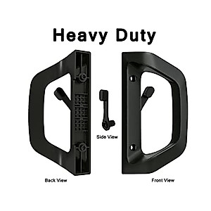 EASILOK Sliding Door Handle Set with Key Cylinder & Mortise Lock, Patio Door Handle Replacement Fits Door Thickness from 1-1/2" to 2-4/25",3-15/16''Screw Hole Spacing