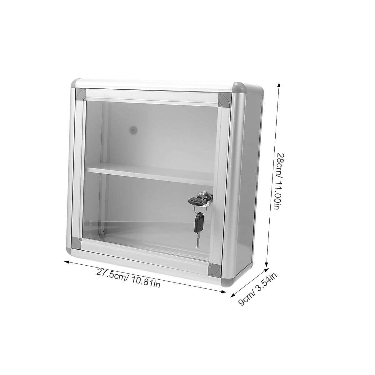 minkissy Medicine Chest Armoires Medication Verrouillable Locking Medicine Cabinet Aid Avec Community Supplies Mounted Medicine Lock Medicament Organizers Carrying Silver Aluminum Alloy