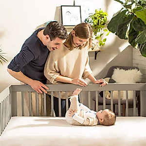 Naturepedic Organic Baby Crib Mattress - Classic 150 Coil 2-Stage Infant & Toddler Mattress - Waterproof Baby Bed Mattress for Crib - Non-Toxic Standard Baby Crib Mattress