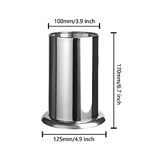 MyLifeUNIT Straw Holder for Counter, Stainless Steel Coffee Stirrers Holder 6.7" x 4.9"(2 pack)