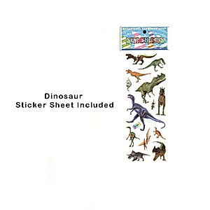 Adove 2 Pack Dinosaur Building Blocks Toys, 11 Inch Jurassic Animal Take Apart Dino Kids, Dinosaur Sticker Included (Baryonyx & Pterodactyl)