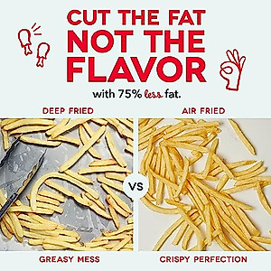 DASH Tasti-Crisp™ Electric Air Fryer Oven, 2.6 Qt., White – Compact Air Fryer for Healthier Food in Minutes, Ideal for Small Spaces - Auto Shut Off, Analog, 1000-Watt