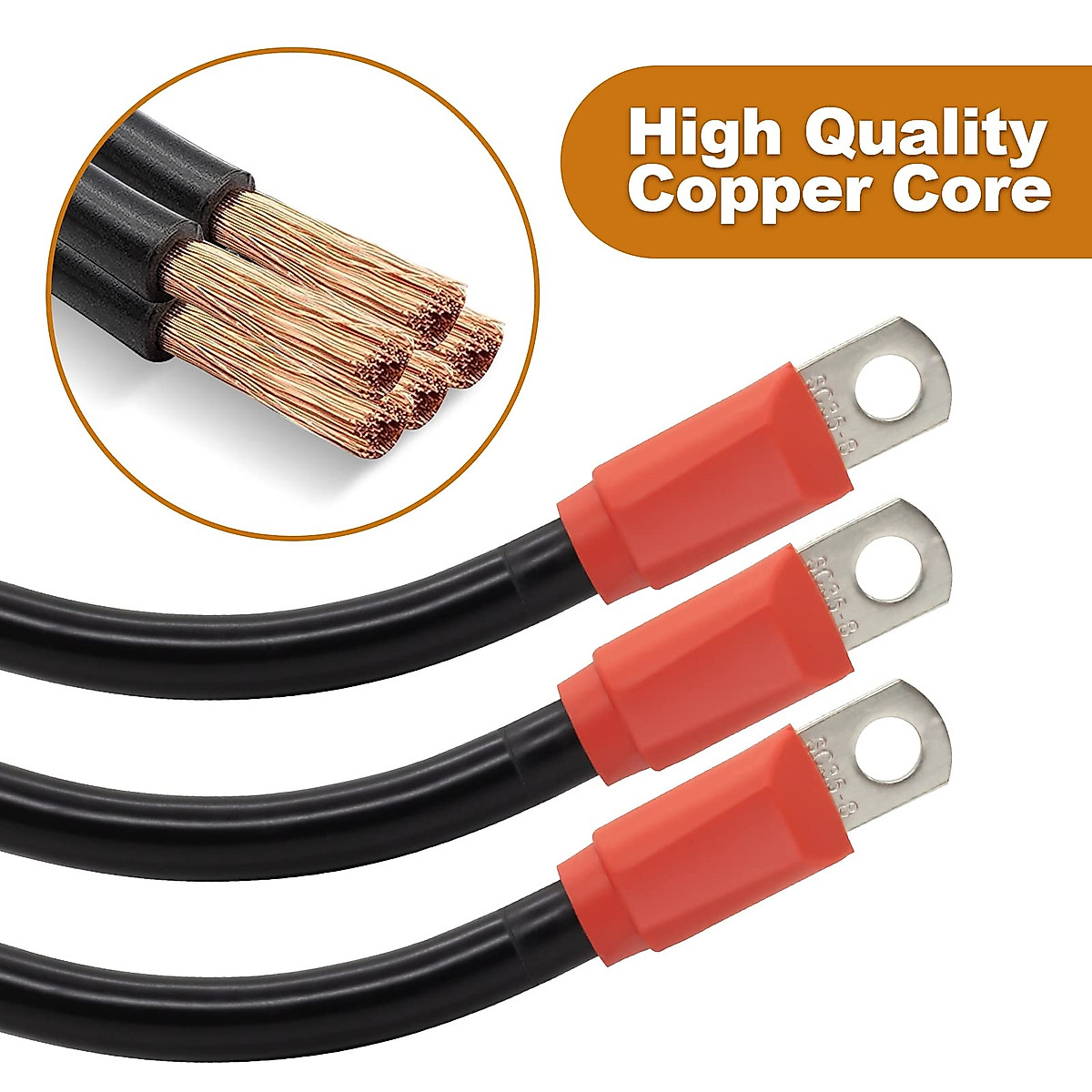 superbobi Cable 7 pc Set # 2 Awg HD Golf Cart Battery Club Car 48 Volt Wire Kit, Golf Cart Battery Cables Wiring Kit