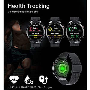 suinsist Smart Watch for Men, AK26 Pro smartwatch for Android and iOS Phones (Dail/Receive Calls, Music Player), Fitness Tracker with Sleep/HR Monitor, IPS HD Full-View Screen, IP67 Waterproof