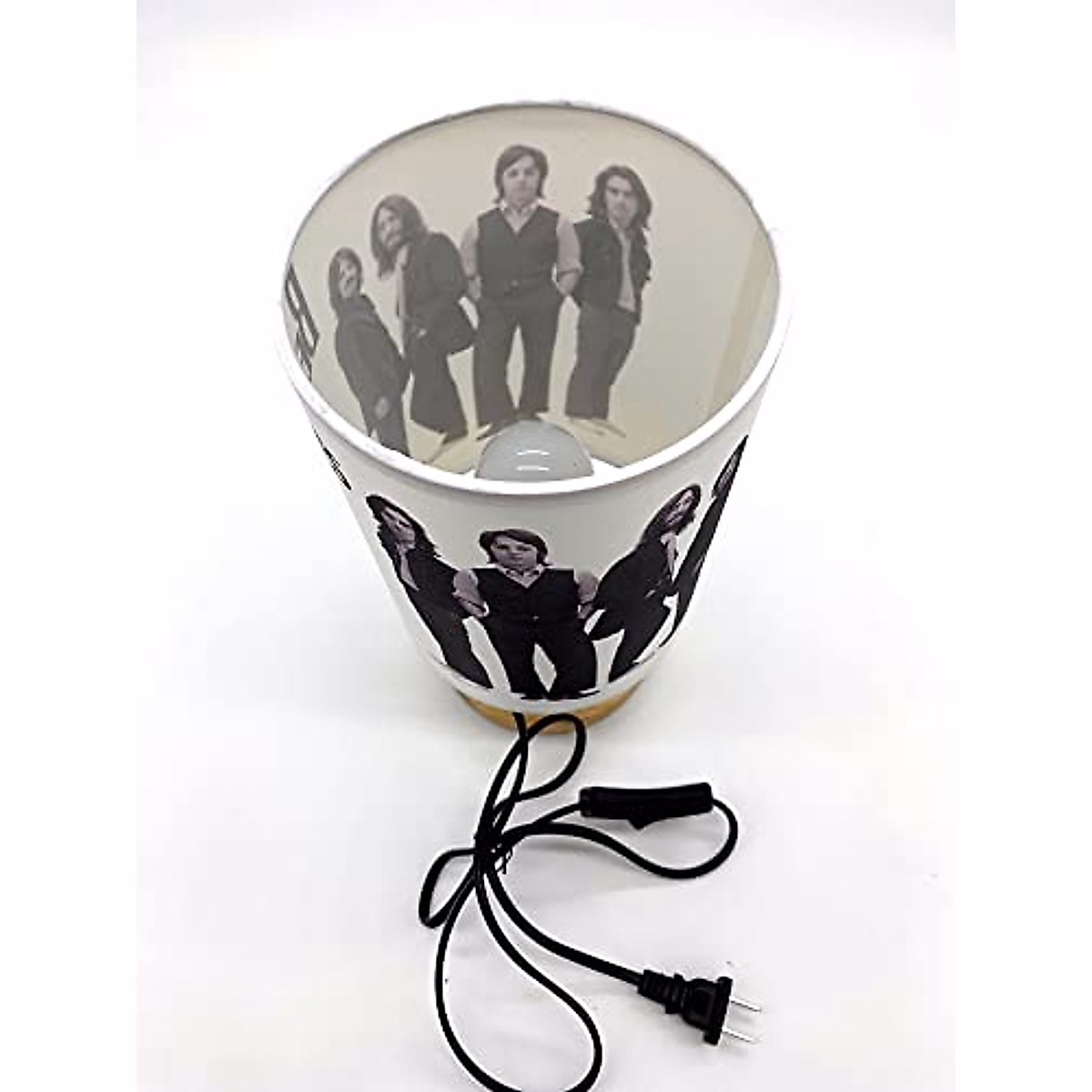 Beatles Table Lamp Bedside Night Light Wood Base Room Decoration or Great Gift Ideas