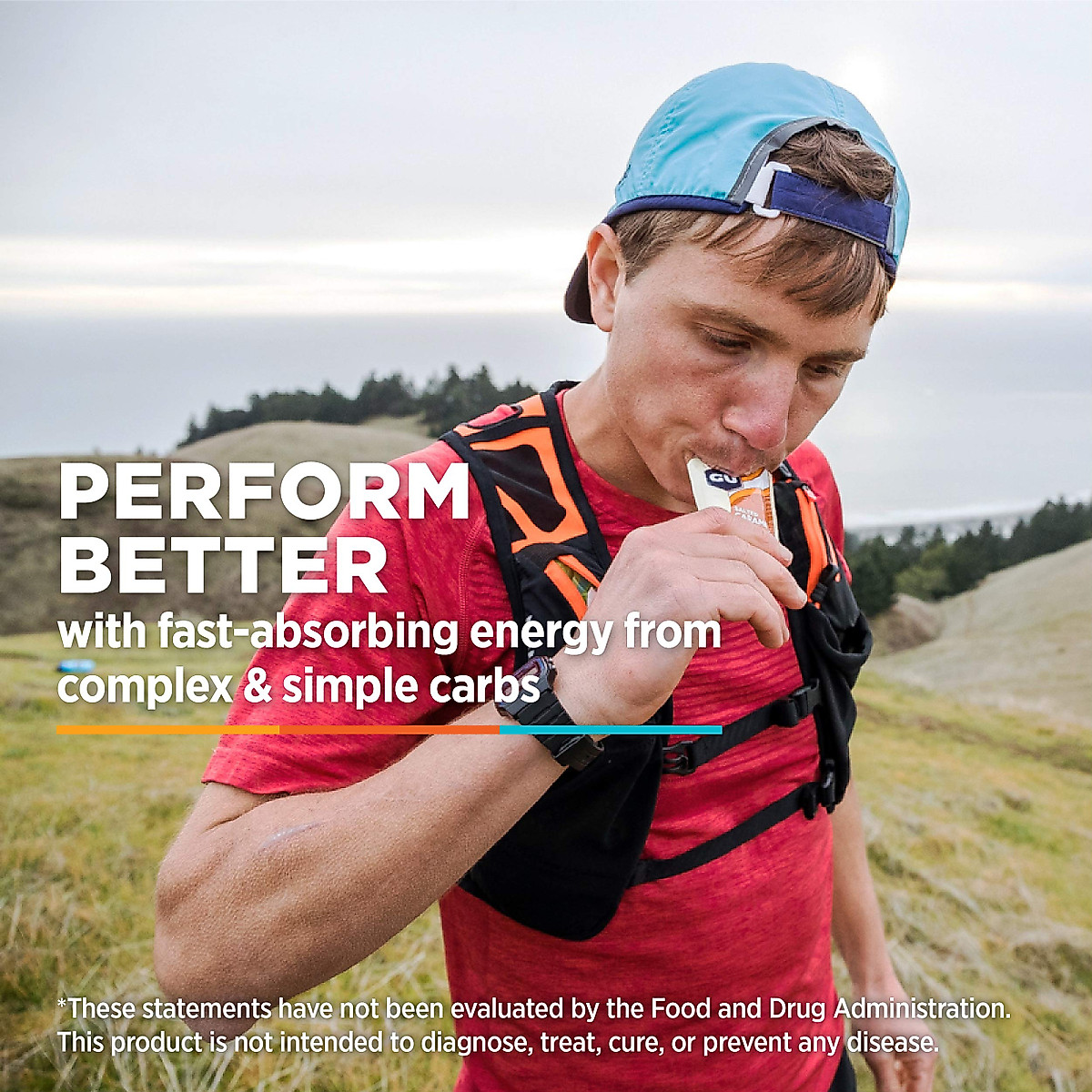 GU Energy Original Sports Nutrition Energy Gel, Vegan, Gluten-Free, Kosher, and Dairy-Free On-the-Go Energy for Any Workout, 24-Count, Assorted Fruity Flavors