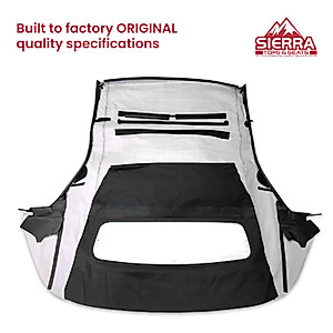 Sierra Auto Tops Replacement Convertible Soft Top Fits 2005-2014 Ford Mustang GT, Shelby, GT500 Models. Premium Grade Sailcloth Vinyl, UV Resistant, Precision Fit, 1-Year Manufacturer Warranty — Black