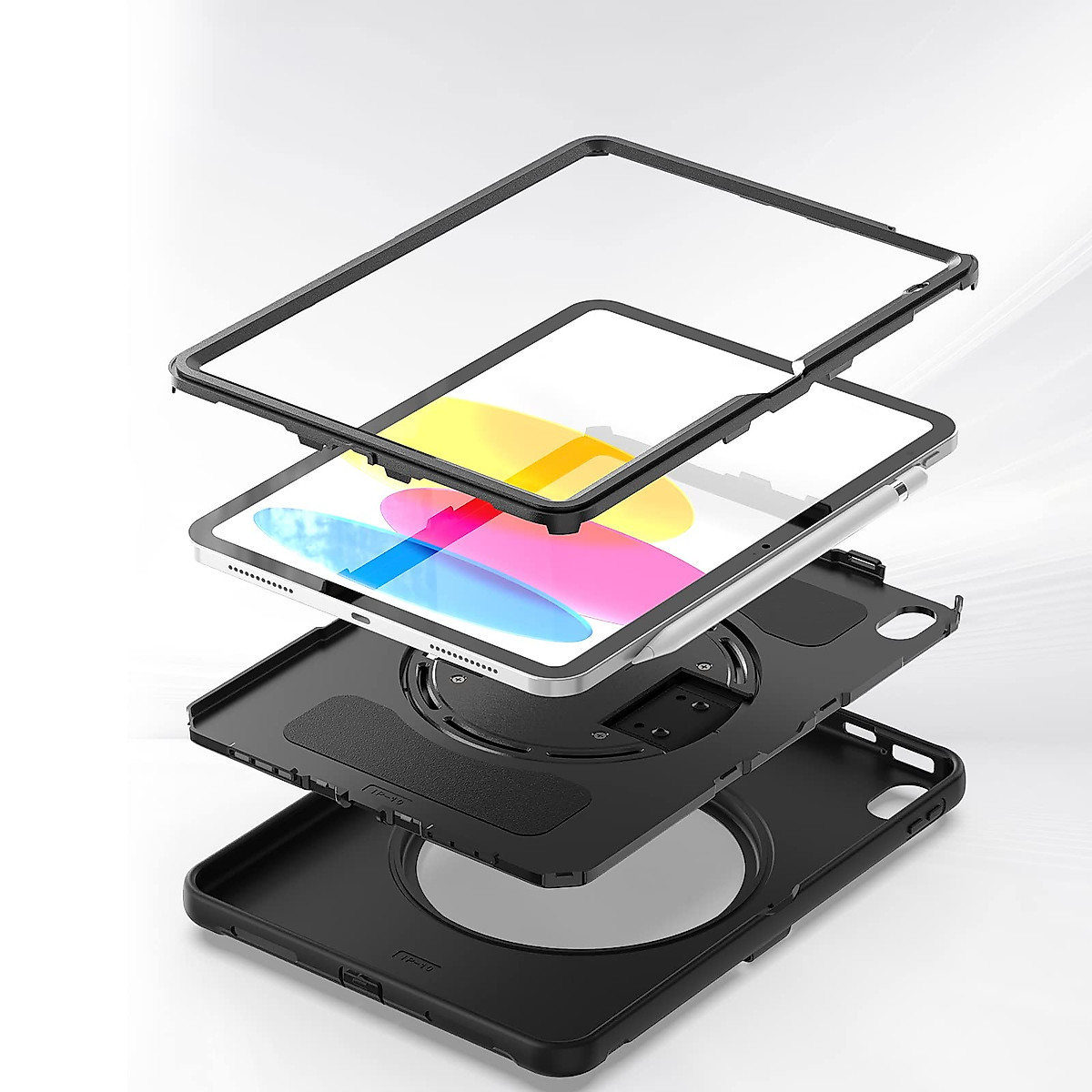 SaharaCase Protection Hand Strap Series Case for Apple iPad 10.9" (10th Generation 2022), Black (TB00278)