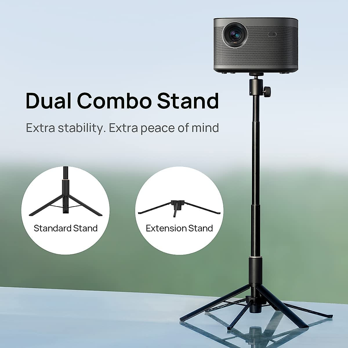 XGIMI Projector Stand, Portable Telescopic Floor Tripod Support Horizon /Horizon Pro/Elfin/Halo/MOGO PRO and Other Brand Projectors,360°Free Rotation