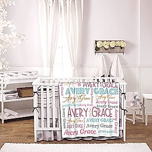 Custom Blanket for Baby Girls Boys Personalized Baby Blankets with Name Personalized Blankets for Kids Custom Baby Blanket Custom Baby Blanket with Name Personalized Baby Items (Pink)