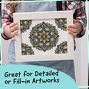 Funcils 4 Dual Tip Acrylic Paint Pens - Fine Tip & Medium, Permanent & Waterproof - Acrylic Paint Markers for Rock Painting, Canvas, Wood, Ceramic, Glass, Fabric, Metal - White, Black, Gold & Silver