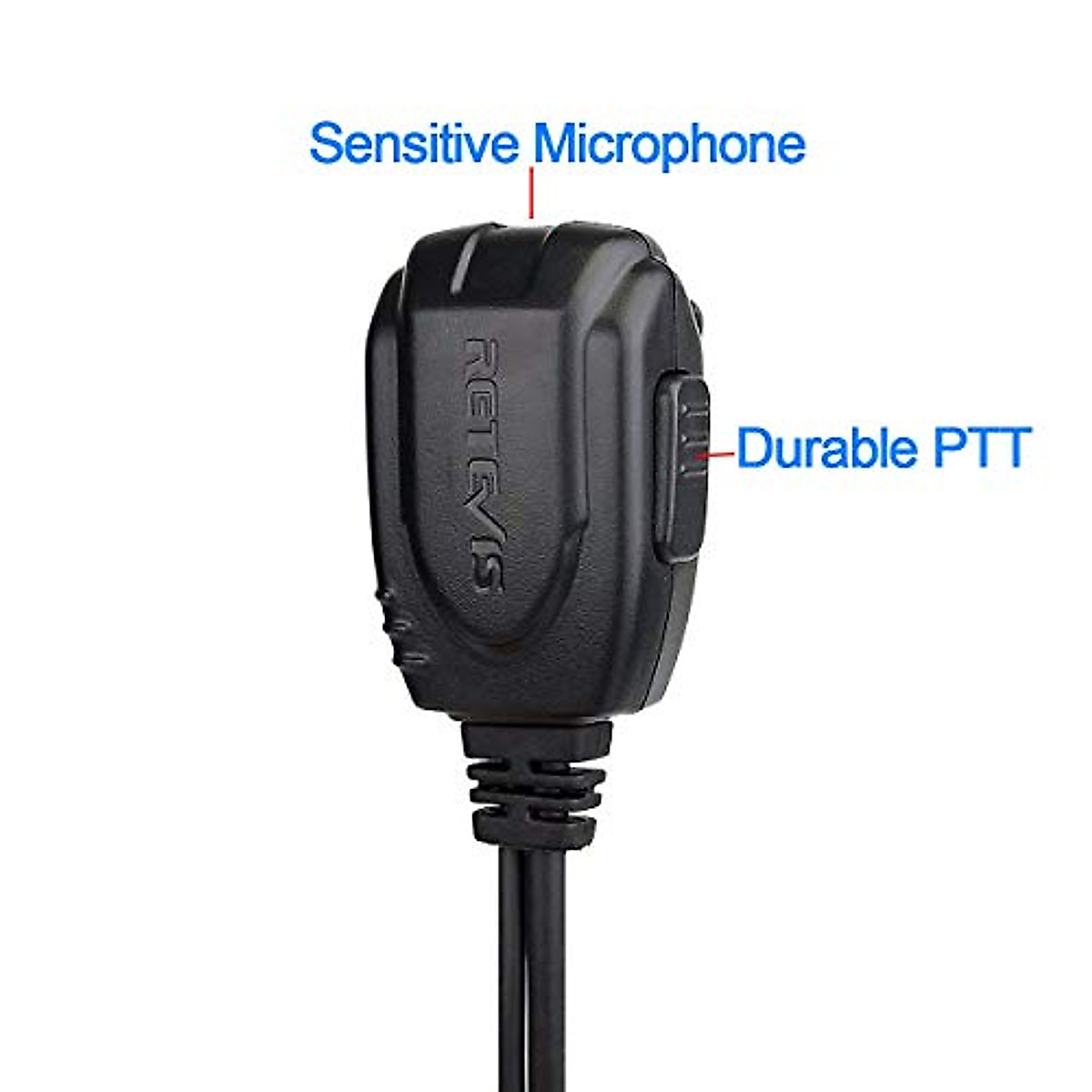 Retevis Soft Earhook Walkie Talkie Earpiece with Mic, Coil Tube, Compatible RT22 RT21 RT68 RT22S H-777S RT15 RB29 Baofeng UV-5R Two Way Radio, G-Type Two Way Radio Earpiece 2 Pin(1 Pack)