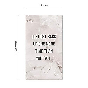 Canopy Street Marble Quartz Daily Gratitude Cards / 50 Motivational Kindness Cards / 25 Inspirational Quote Card Designs / 2.5” x 3” Uplifting Business Cards