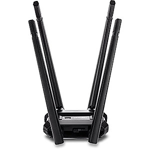 TRENDnet AC1900 High Power Dual Band Wireless USB Adapter, TEW-809UB, Stream 4K HD Video, Windows-Mac OS Compatible, USB 3.0 to USB Type A, Black (Pack of 1)