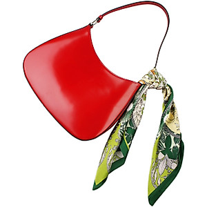 VIVIAN & VINCENT Pure Mulberry Silk Scarf for women Square Neck Scarfs 21" x 21" Lightweight Neckerchief Gift Packed St Patricks Day Shamrock