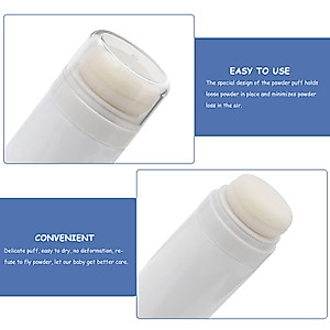 Empty Loose Dispenser Bottle: 2pcs Portable Baby Talcum Puff Storage Bottle Mini Cosmetic Glitter Jar Holder for Home Outdoor Trip