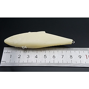 10pcs Unpainted VIB Bait lipless Blanks Fishing 85mm 12.37g Crankbait Simulation Blank Body Clear Hard Plastic Trout Salmon Swimming Sea Bait Topwater Freshwater Plastic Minnow Lure 142 Free Eye