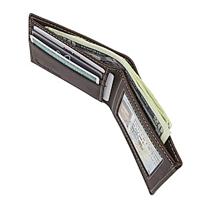 Timberland mens Blix Slimfold Leather Wallet, Brown, One Size