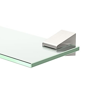 Gatco 5666 A-Line Glass Shelf, Satin Nickel