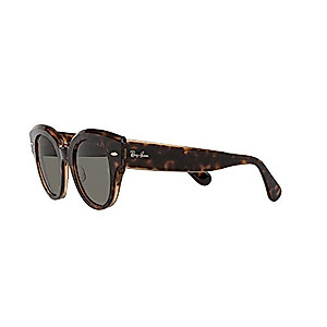 Ray-Ban Women's RB2192 Roundabout Round Sunglasses, Havana On Transparent Brown/Dark Grey, 47 mm