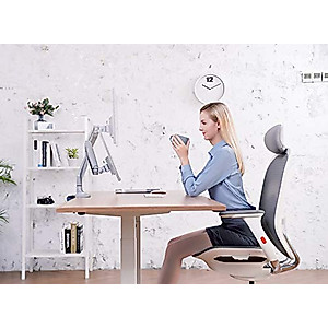 EleTab Single Monitor Arm Stand Full Motion Height Adjustable Monitor Desk Mount Fits for Computer Screen 13 to 34 inches, Hold up to 19.8 lbs