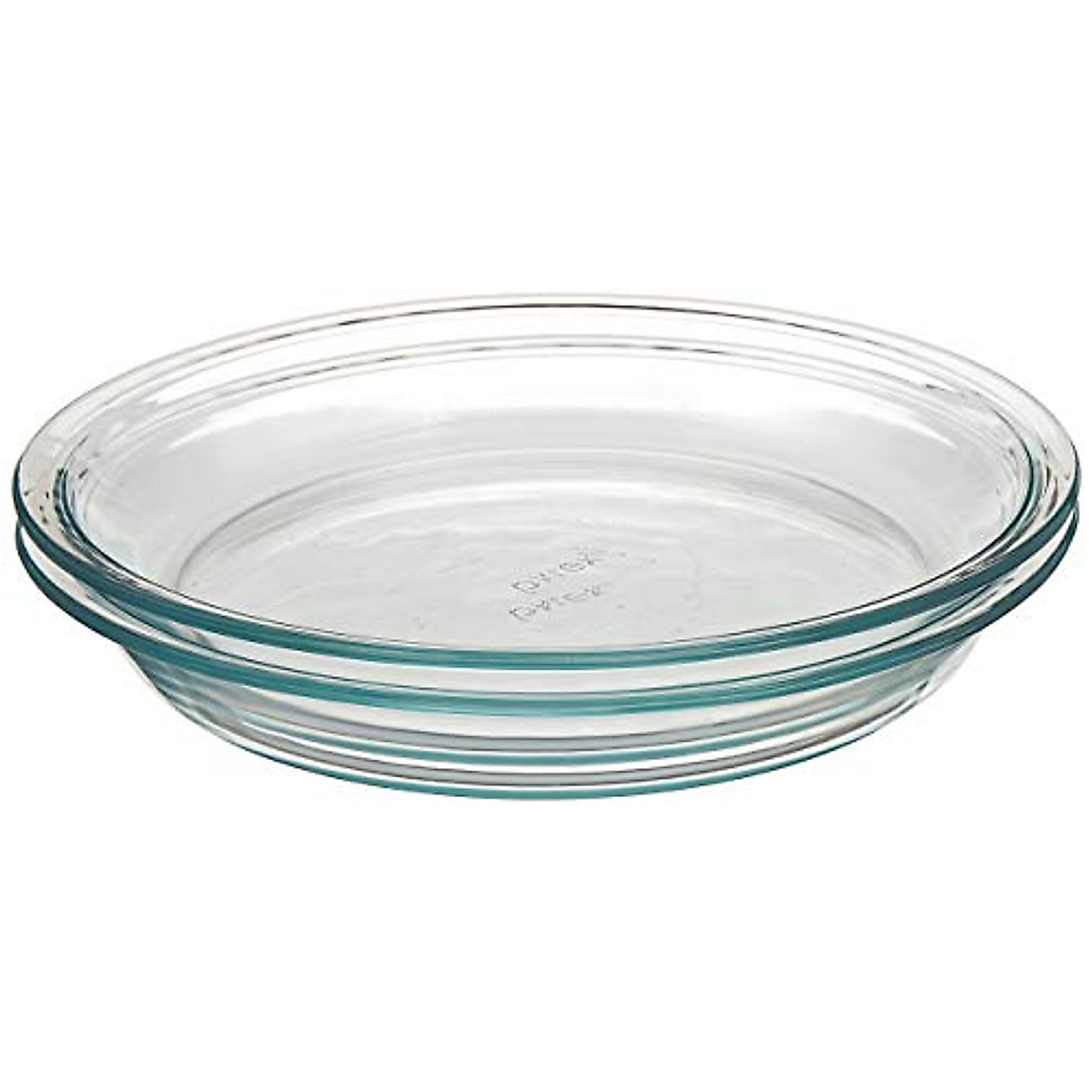 Pyrex 6001003 Glass Bakeware Pie Plate 9" x 1.2" Pack of 2, 5.2, Clear