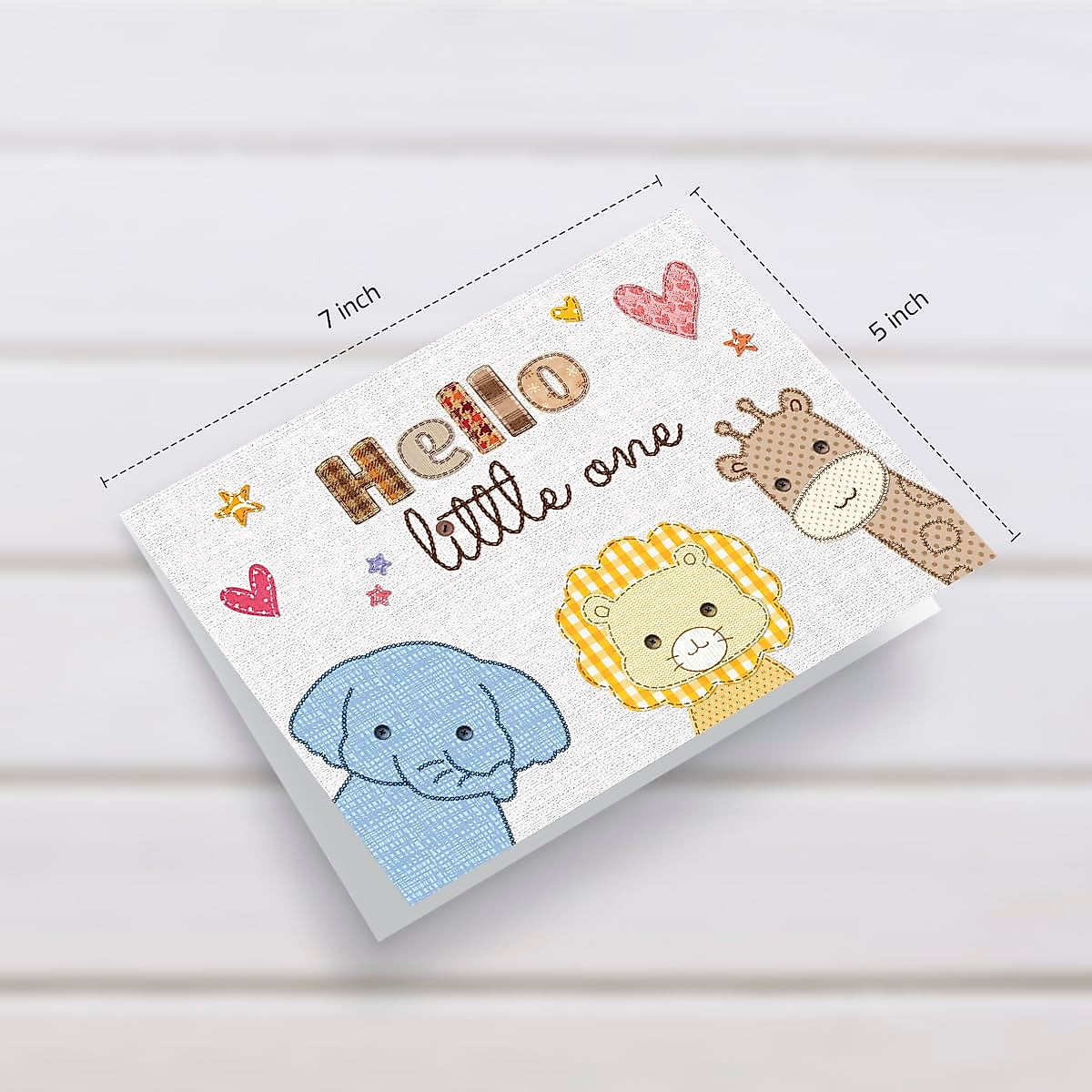 CRTURUNIQ Baby Shower Card for Girl or Boy, Welcome New Baby Cards Congratulations for New Parents, Hello Little one, Gender Reveal