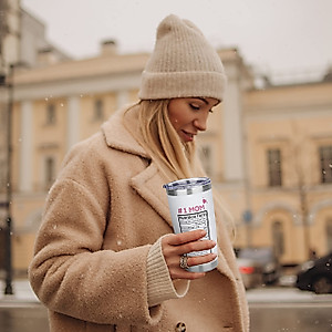 DOMICARE 20oz Tumbler with Lid Stainless Steel Tumblers Bulk, Double Wall Vacuum Insulated Coffee Travel Mug Powder Coated Tumbler (White/3D, 1)