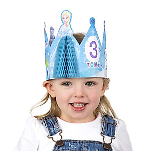Age 2-6 Customisable Disney's Frozen Birthday Card from Hallmark - 3D Paper Wow Wearable Crown Design