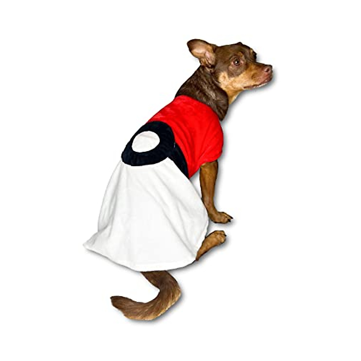 ComfyCamper Red and White Dog Costume - X Large Medium Small French Lab Retriever Pet Cosplay Halloween Costumes Ball (Medium, Cape)