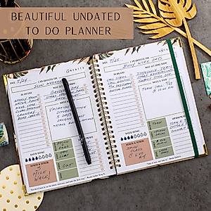 Simplified To Do List Planner Notebook - Easily Organize Your Daily Tasks And Boost Productivity - The Perfect Daily Journal And Undated Office Supplies Checklist For Women…