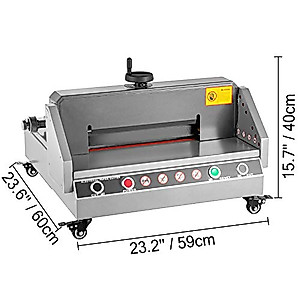 VEVOR Electric Paper Cutter 0-330 Cutting Width, Electric Paper Trimmer, 40mm Cutting Thickness, Desktop Cutting Paper Machine, Industrial Paper Cutter, Heavy Duty Paper Cutter, for Office, School