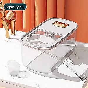 Nicunom Dry Food Storage Container with Scooper, 11lbs/BPA Free Cat/Dog Food Storage Container, Kitchen Storage Bins for Rice, Bean, Cereal, Flour and Oatmeal