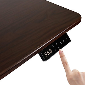 UNICOO Electric Height Adjustable Standing Desk, Electric Standing Workstation, Sit Stand Desk Home Office Desk,Gaming Desk, Motorized Desk Whole-Piece Desk Board 48 * 24 in (KT1001-MB)