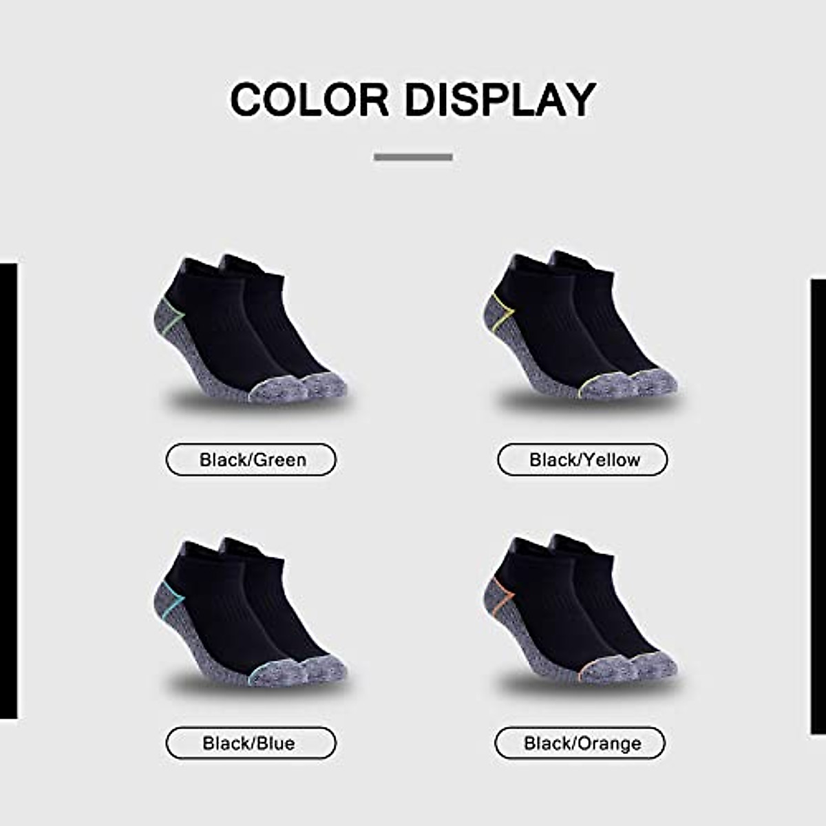 Kodal Copper Ankle Socks, Athletic Low Cut Running Socks for Men Women, Moisture Wicking, Odor Control, Breathable for Sweaty Feet (4 Pairs)