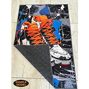 Generic Sneakers Graffiti Rug, Sneakers Rug, Sneakers Area Rug, Graffiti Area Rug, Sport Rug, Teen Room Rug, Sneaker Rug, Sneaker Area Rug RS1052ID.0 2x3 ft = 60x90 cm