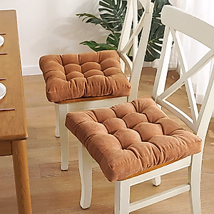 EGOBUY Meditation Floor Pillow, Square Large Pillows Seating for Adults, Brown Tufted Corduroy Cushions for Outdoor Yoga Tatami Fireplace Living Room, Memory Foam Filing, Brown, Cushion 22 x 22 Inch