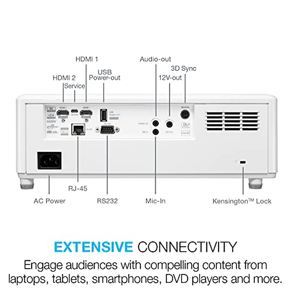Optoma GT1090HDRx Short Throw Laser Home Theater Projector | 4K HDR Input | Reliable Lamp-Free Operation 30,000 Hours | Bright 4,200 Lumens for Day and Night Viewing