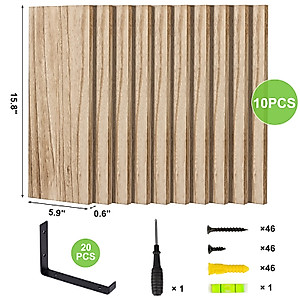 Fixwal 10 Pack Floating Shelves for Wall, Rustic Wood Wall Shelves for Bedroom, Kitchen, Bathroom Decor, Book Shelves for Living Room