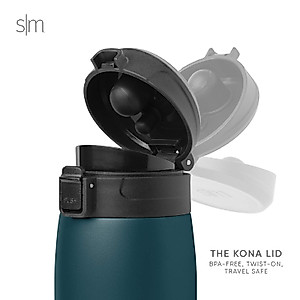 Simple Modern Insulated Lid Replacement | Reusable Lid ONLY Fits Simple Modern, S|M Kona | Thermos Lid for Travel Coffee Mug or Commuting Tumbler | Flip Lid | Kona Collection | Midnight Black
