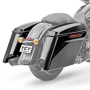 TCT-MOTORPARTS 5" Saddlebags Stretched Extended Saddle Bags Fit for 2014-2023 Harley Touring Models FLT, FLHT, FLHTCU, FLHRC, Road King, Road Glide, Street Glide, Electra Glide, Ultra-Classic