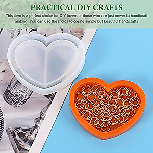 ARTIBETTER 3Pcs/ Set Jewelry Tray Silicone Mold Round Heart Butterfly Shape Trinket Tray Resin Molds Crystal Epoxy Casting Mold for DIY Rings Jewelry Dish