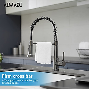 Kitchen Faucet with Sprayer AIMADI,Farmhouse High Arc Single Handle Spring Kitchen Sink Faucet Modern rv Stainless Steel Pull Down Kitchen Faucets,Grifos De Cocina